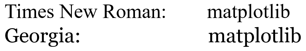 matplotlib字体配置